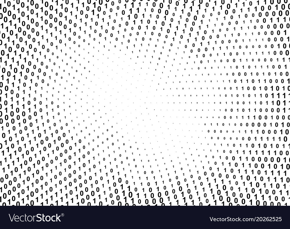 Binary Computer Code Halftone Pattern Royalty Free Vector