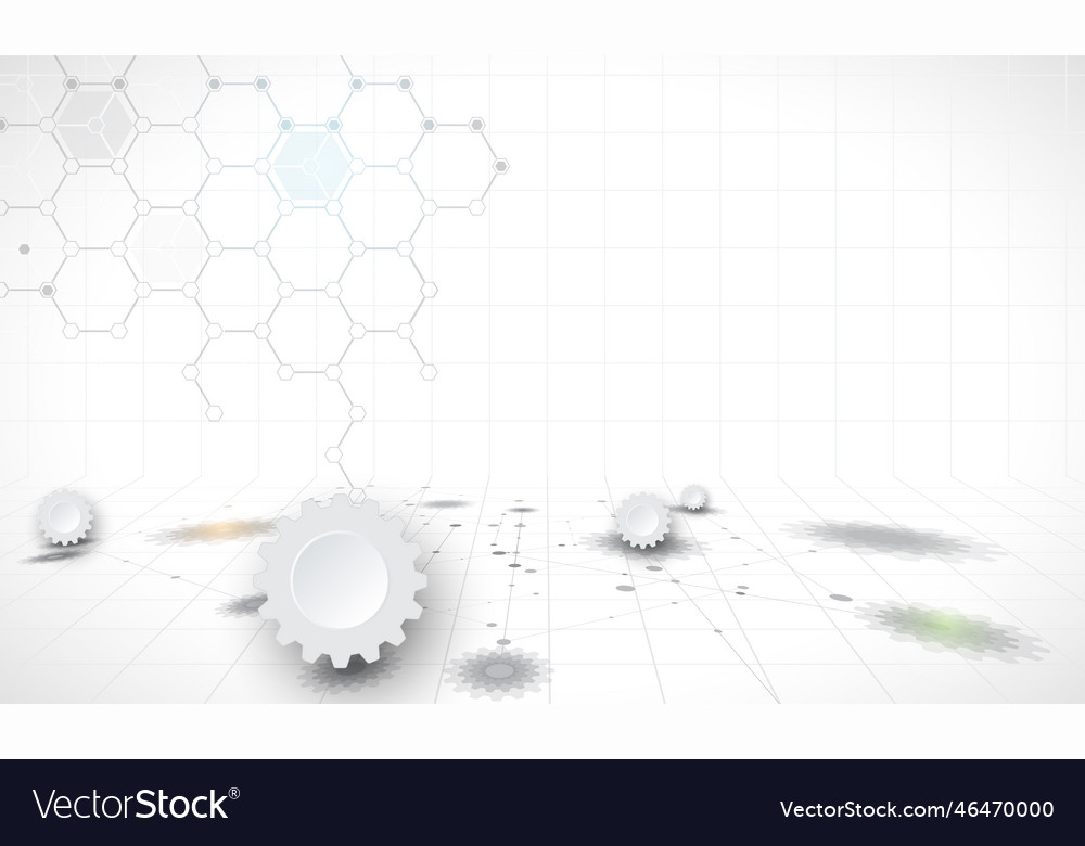 Abstract technology particle virtual molecule Vector Image