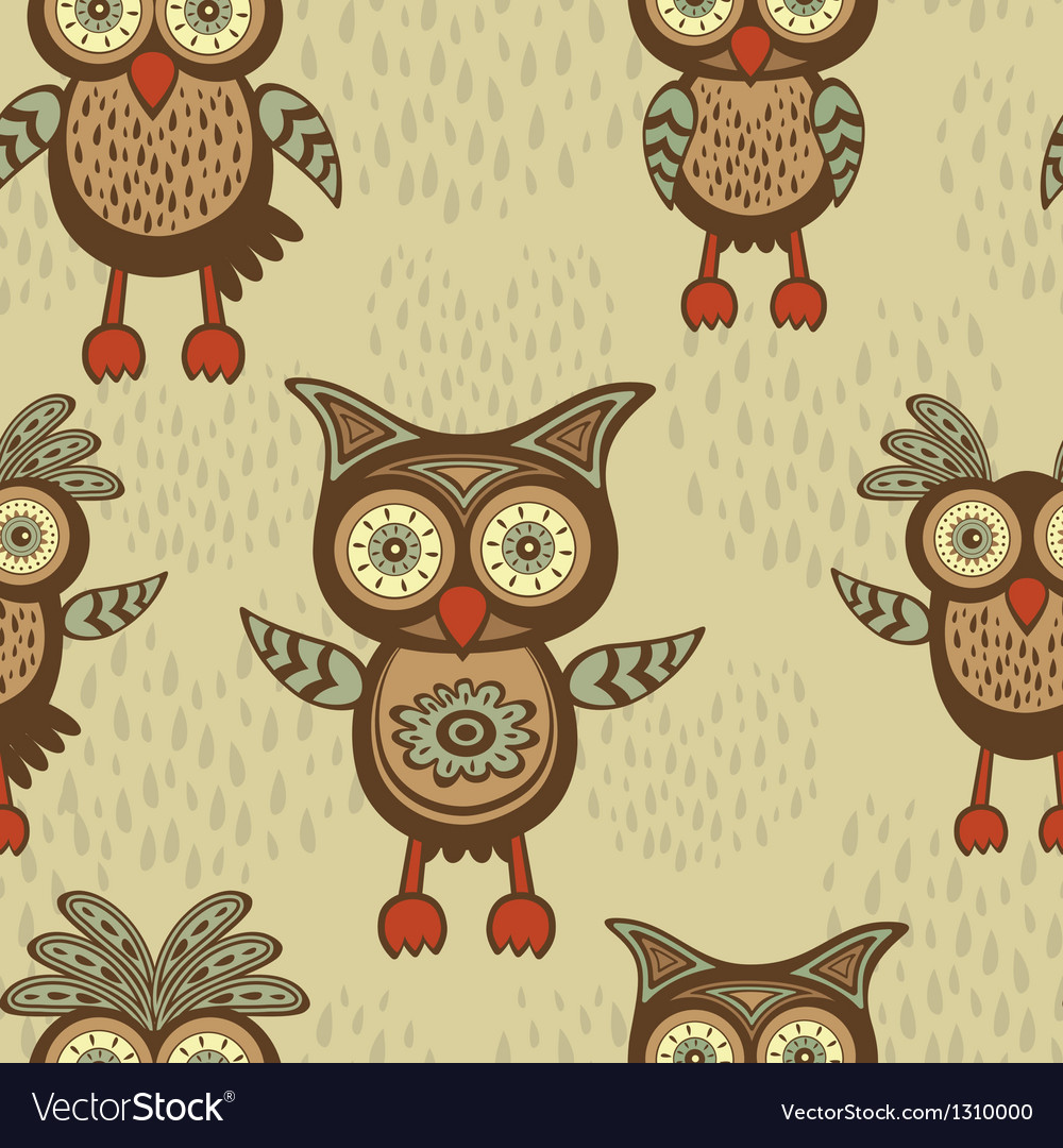 Owls pattern Royalty Free Vector Image - VectorStock
