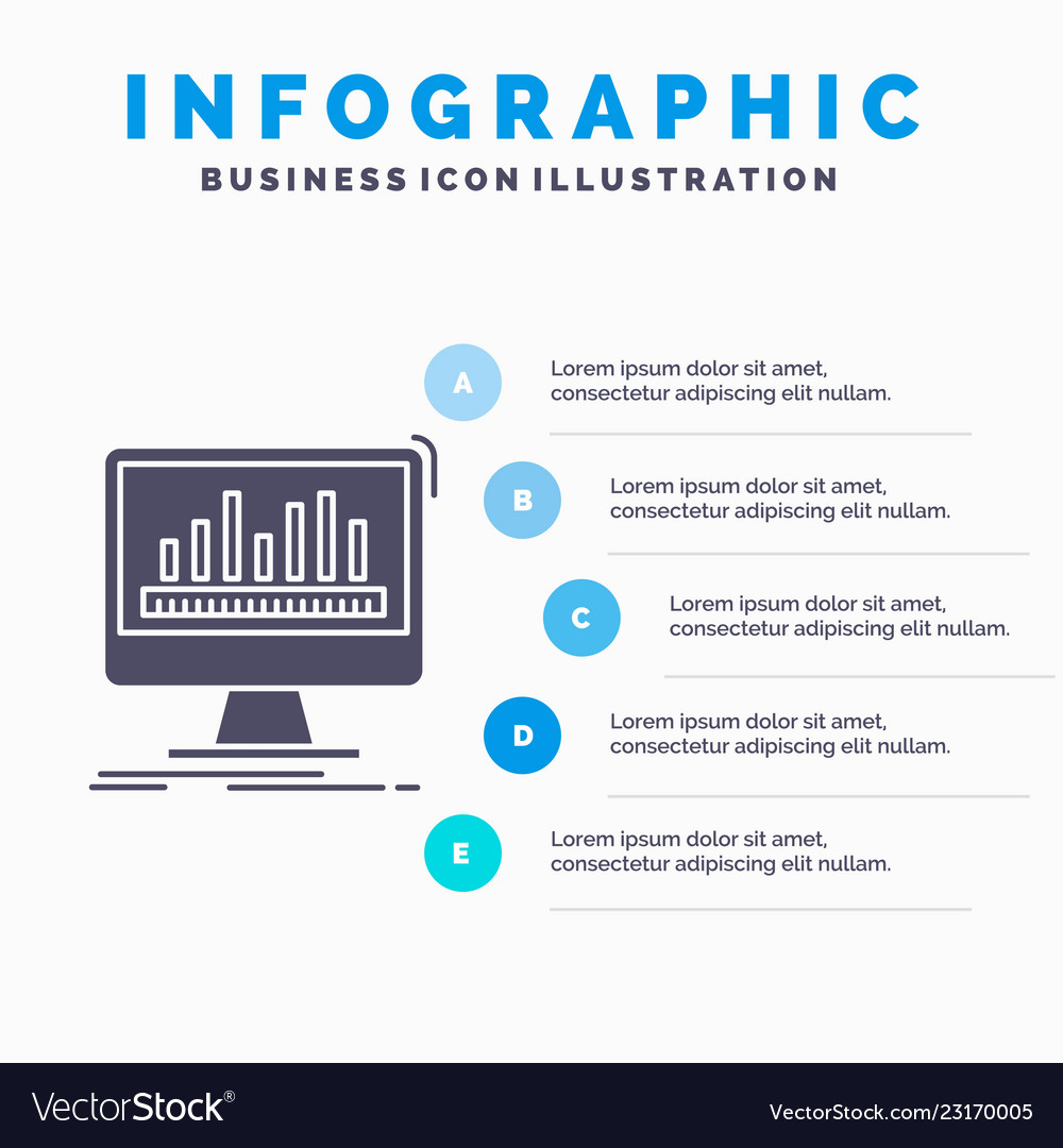 Analytics processing dashboard data stats Vector Image