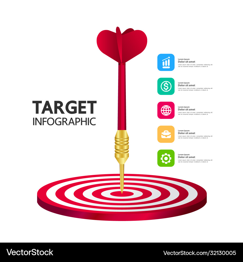 Business and success target Royalty Free Vector Image