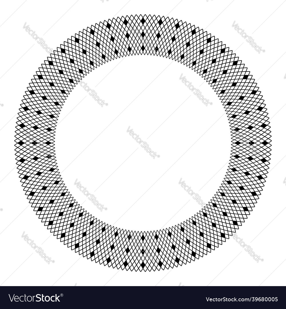 Circle pattern for round frame Royalty Free Vector Image