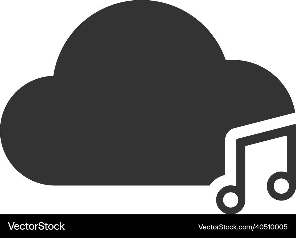 Cloud music icon design Royalty Free Vector Image