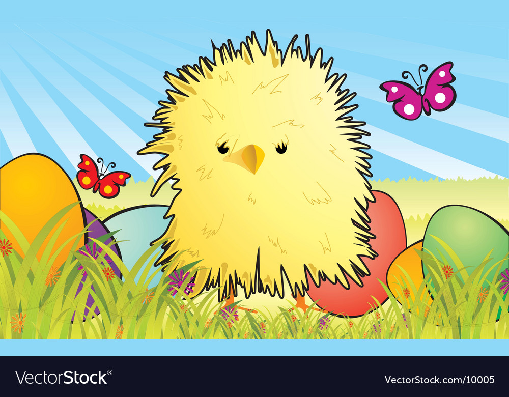 Easter chick Royalty Free Vector Image - VectorStock