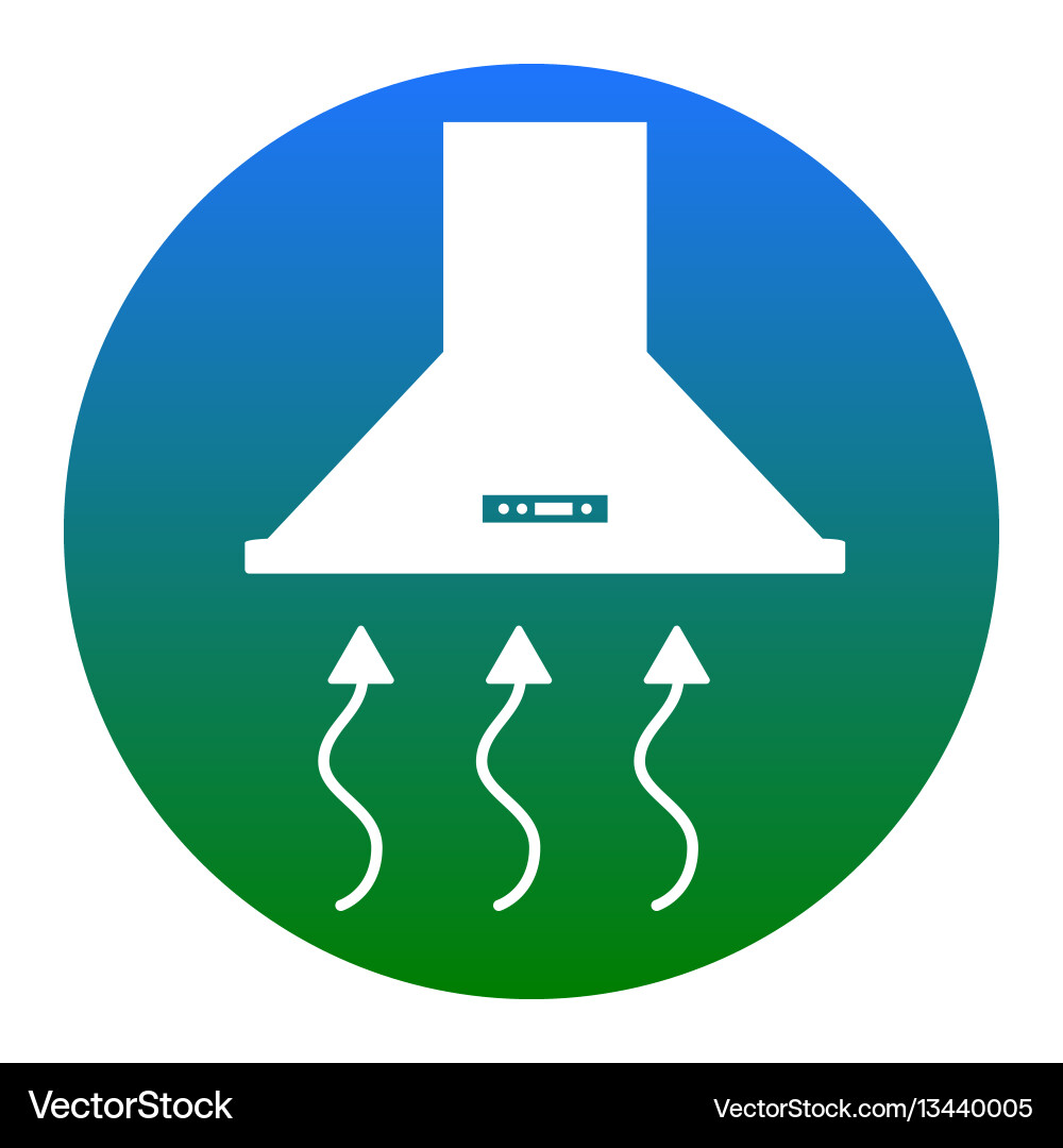 Exhaust hood range kitchen ventilation sign Vector Image