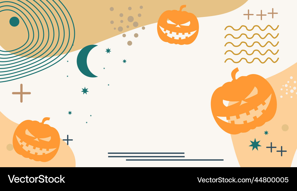 Pumpkin for halloween abstract modern art Vector Image