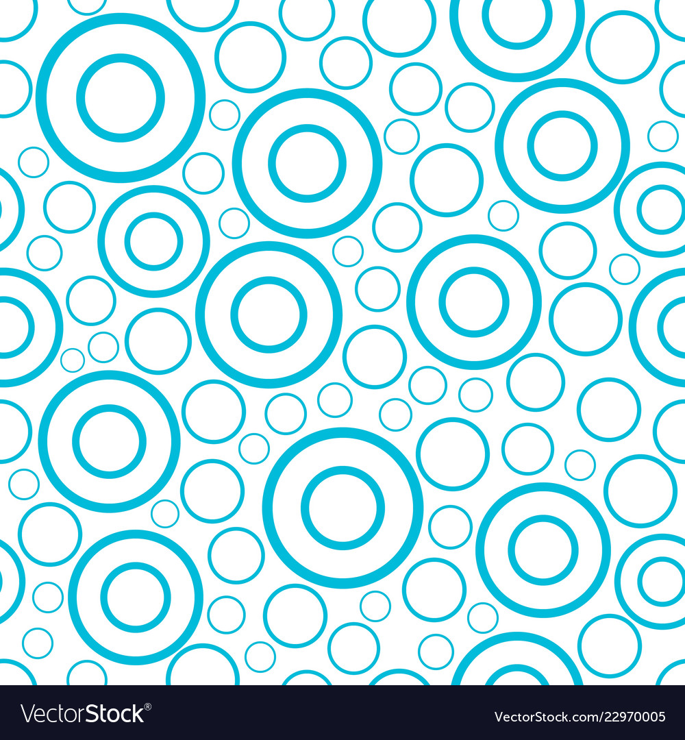 Round seamless pattern of random circles and rings
