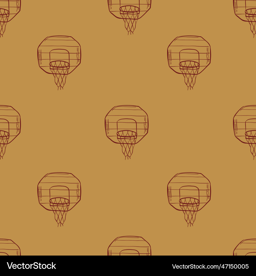 Seamless pattern on the basketball theme Vector Image