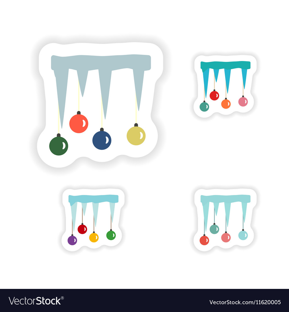 Stylish Concept Paper Sticker On White Background Vector Image