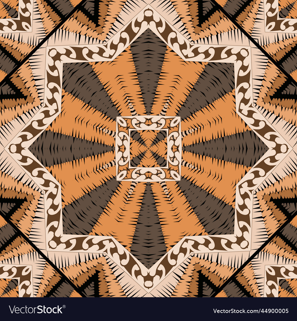 Textured ornamental trendy seamless pattern Vector Image