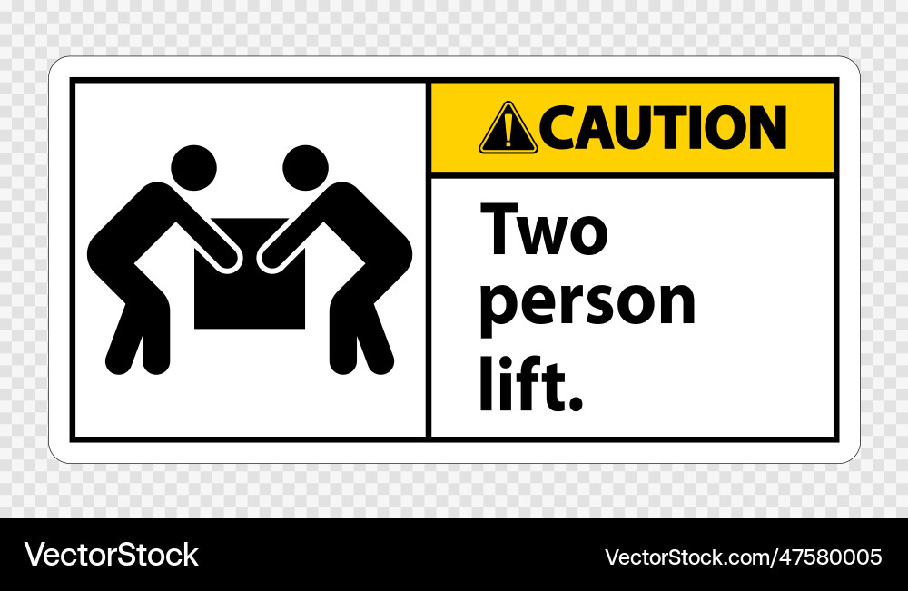 Two person lift symbol sign isolate Royalty Free Vector