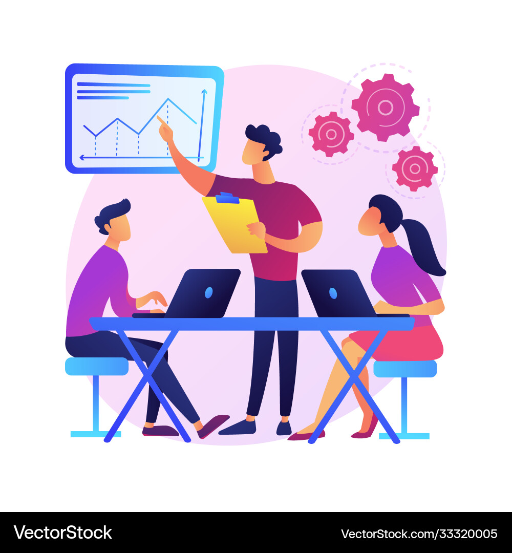 Workplace culture abstract concept Royalty Free Vector Image