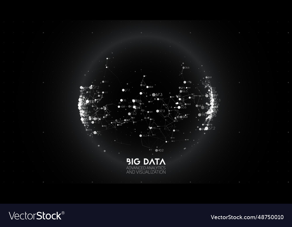 Big data visualization futuristic infographic Vector Image Big data visualization futuristic infographic Vector Image