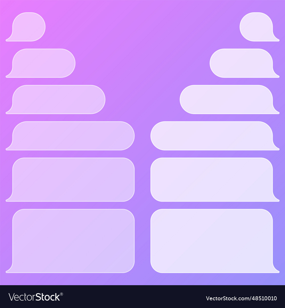 Blank transparent various message bubbles Vector Image