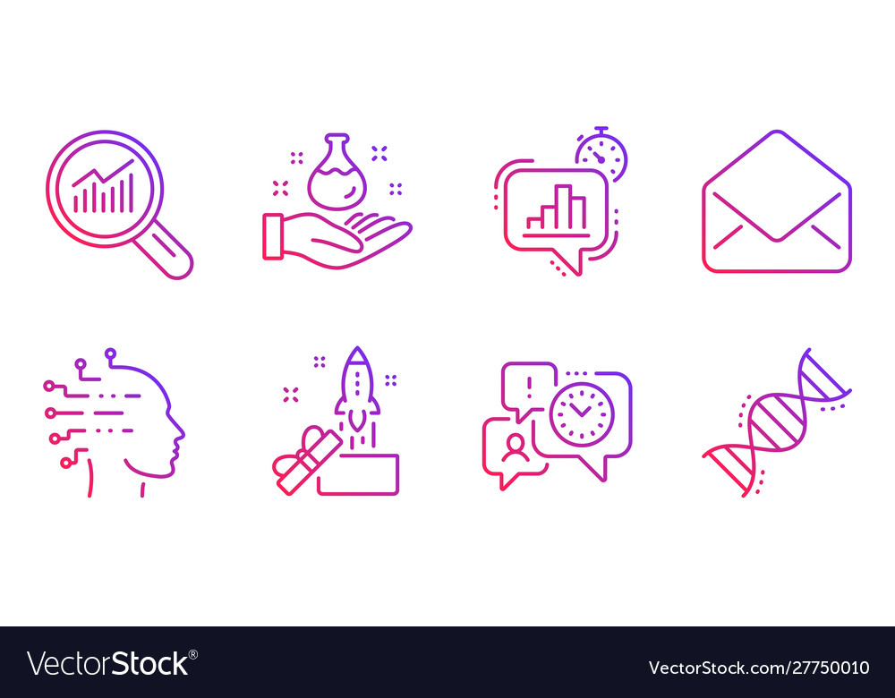 Chemistry lab statistics timer and time Royalty Free Vector