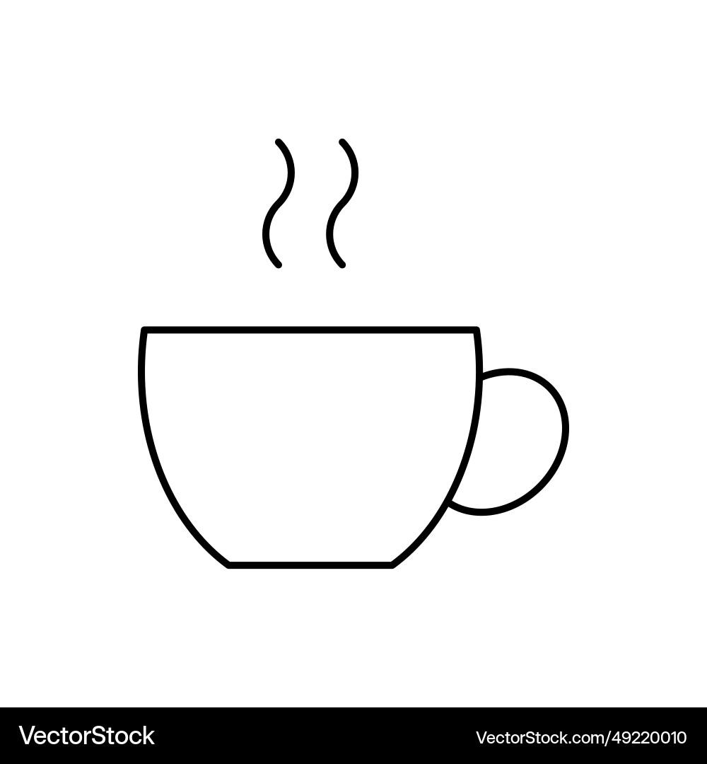 Cup of coffee line icon Royalty Free Vector Image