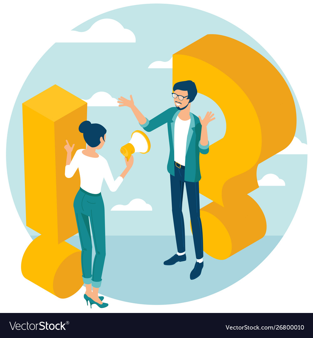 Exclamation and question mark Royalty Free Vector Image