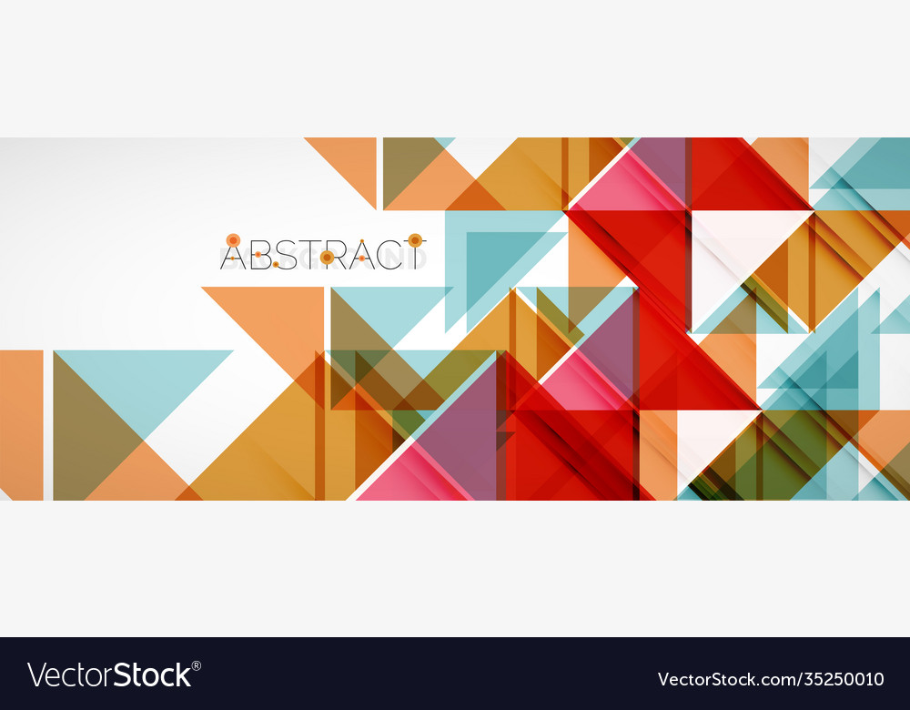 Set triangle geometric backgrounds Royalty Free Vector Image