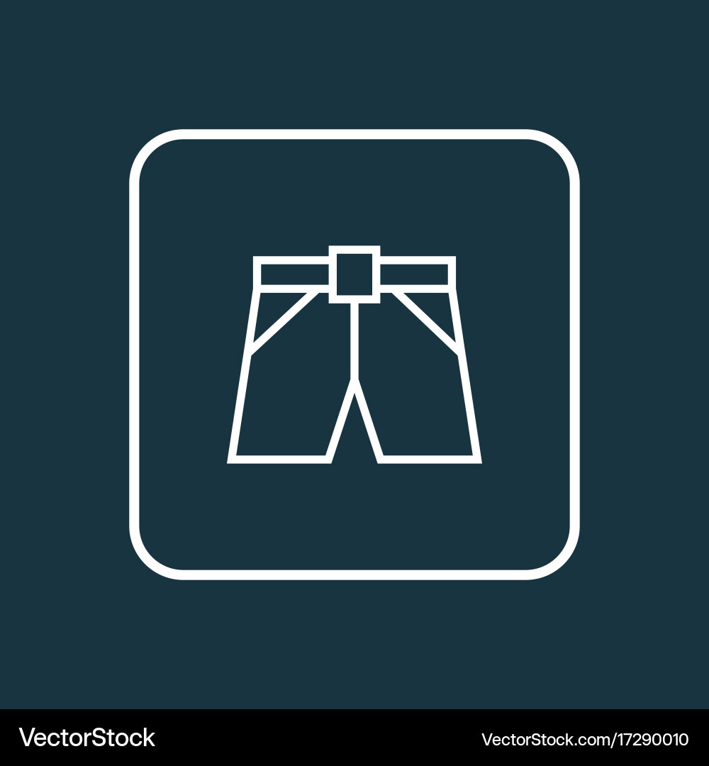 Shorts outline symbol premium quality isolated Vector Image