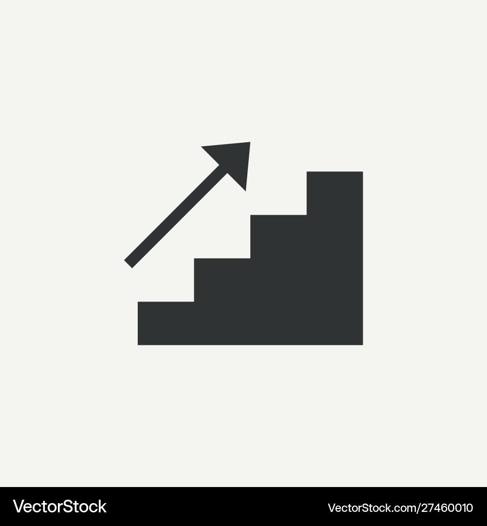 Stairs stairwell up icon Royalty Free Vector Image
