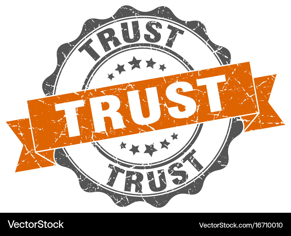 Trust stamp sign seal Royalty Free Vector Image