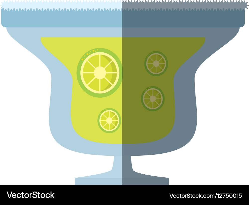 Alcoholic cocktail popular bar lemon slice shadow Vector Image