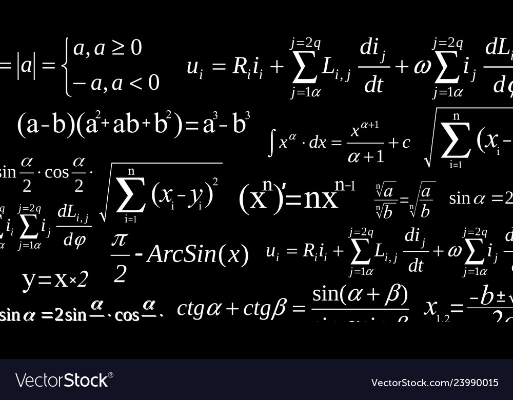 Creative math equation Royalty Free Vector Image