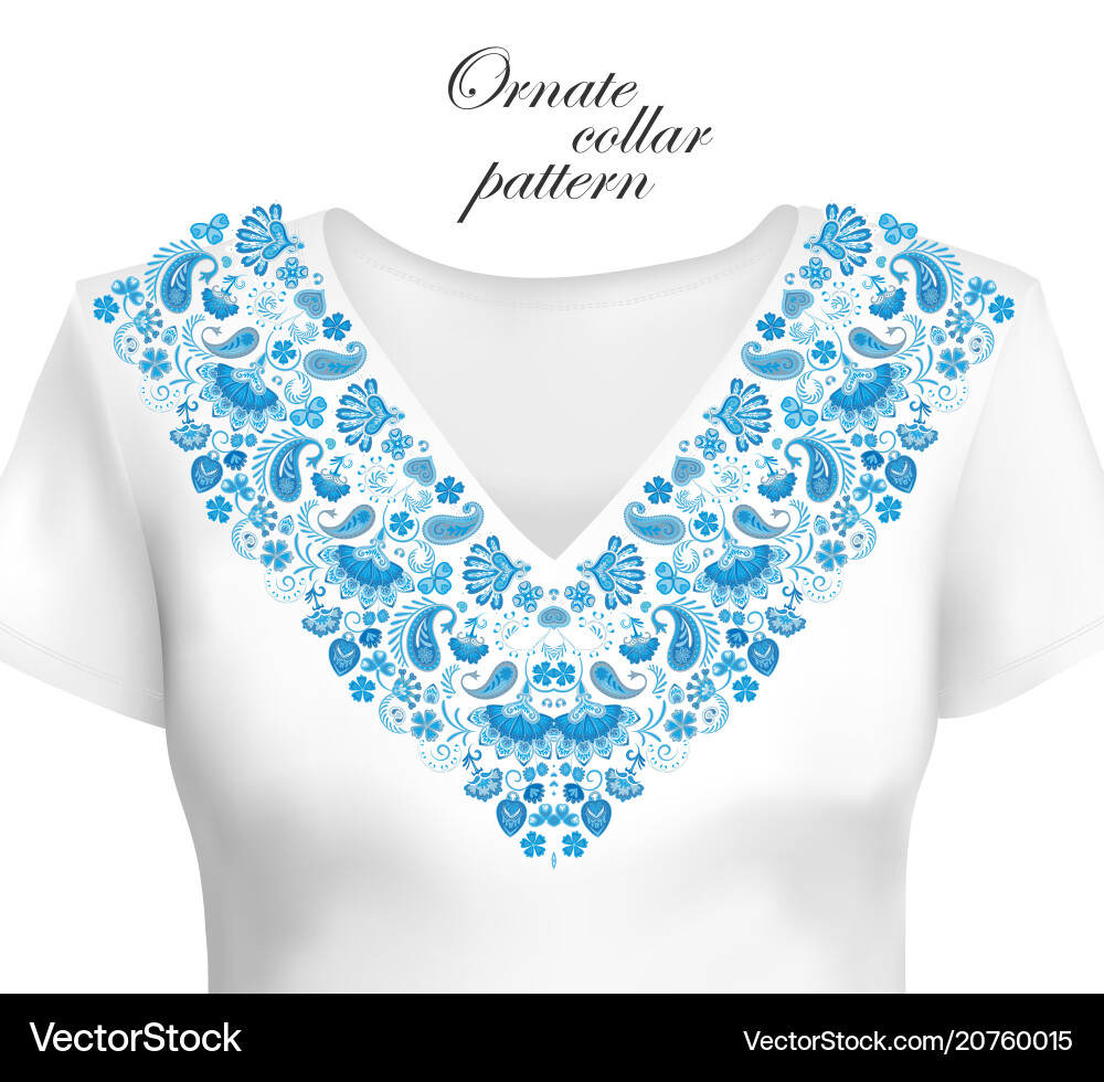 Design for collar shirts shirts blouses Royalty Free Vector
