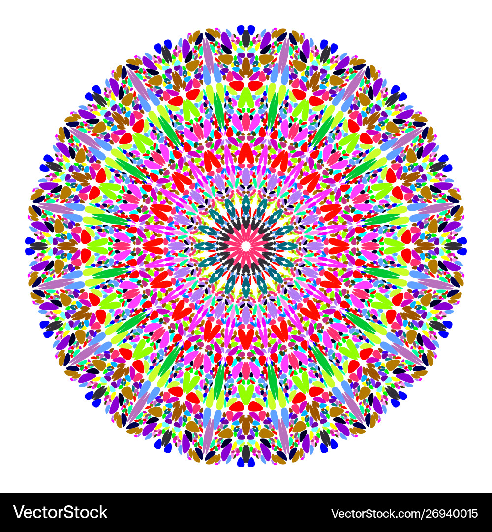 Floral mandala - abstract graphic design Vector Image