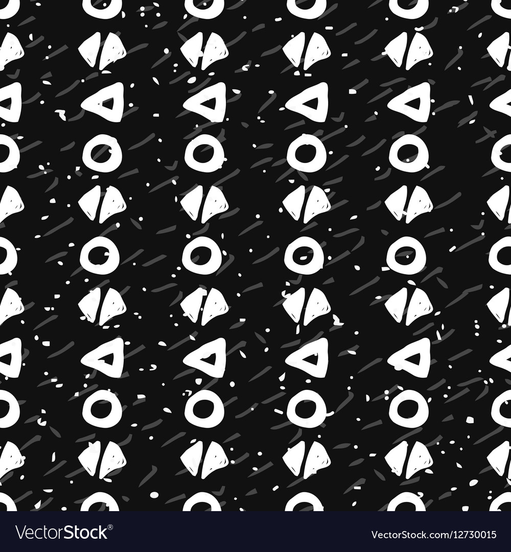 Geometric Monochrome Seamless Pattern Royalty Free Vector