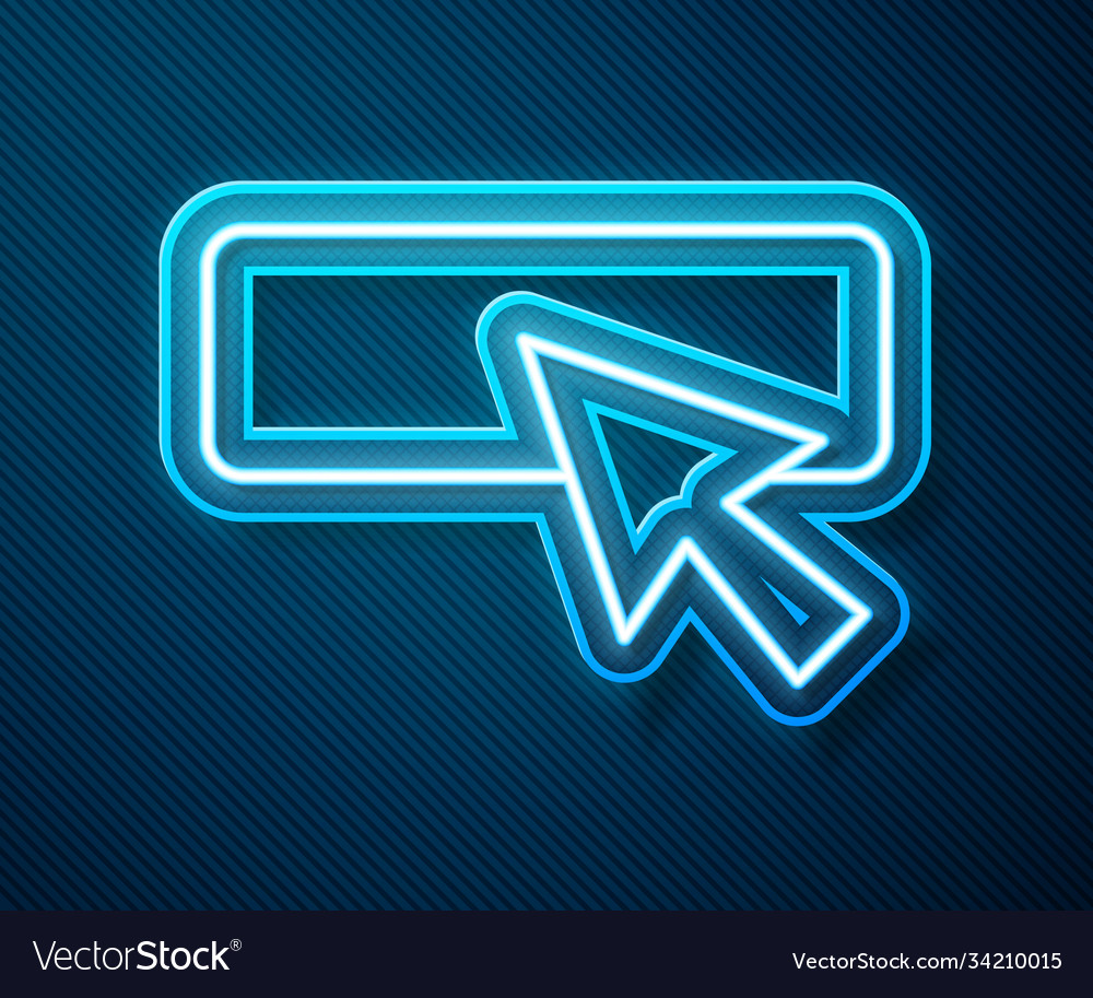 Glowing neon line ui or ux design icon isolated Vector Image