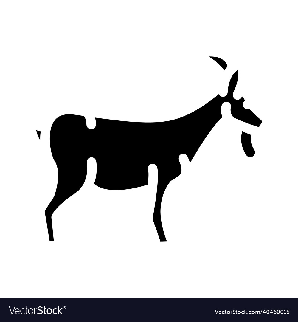 Goat farm animal glyph icon Royalty Free Vector Image