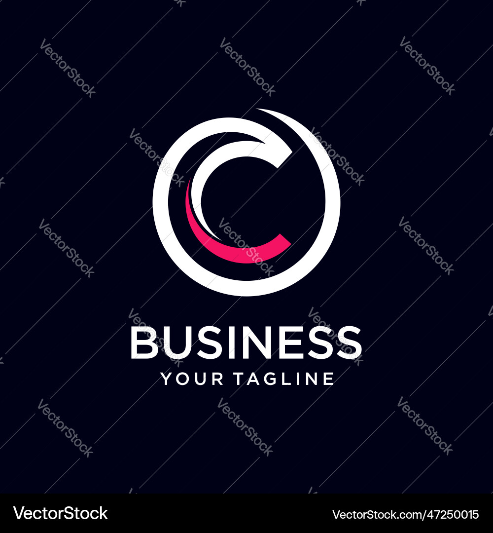 Letter logo with c and modern style part 2 Vector Image