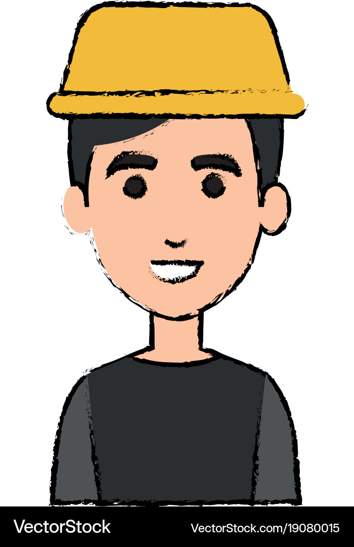 Young man with taxi light avatar character Vector Image