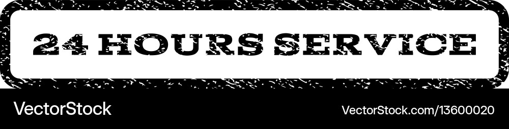24 hours service watermark stamp Royalty Free Vector Image