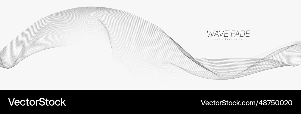 Abstract background with faded line waves warped Vector Image