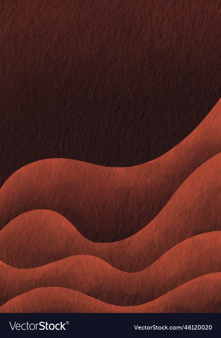 Abstract Red Color Wave Layer Background Vector Image