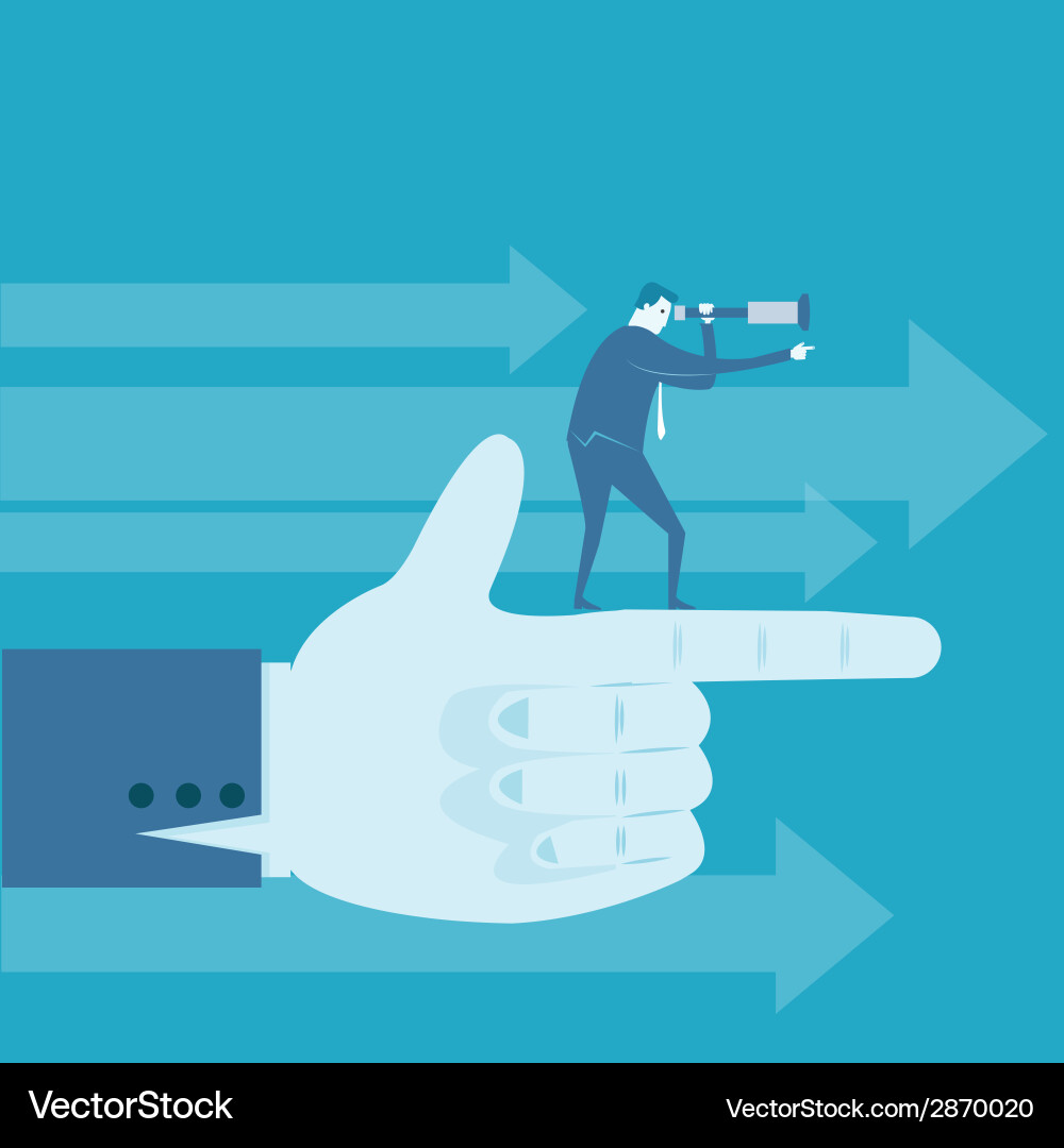 Business man point finger to target Royalty Free Vector