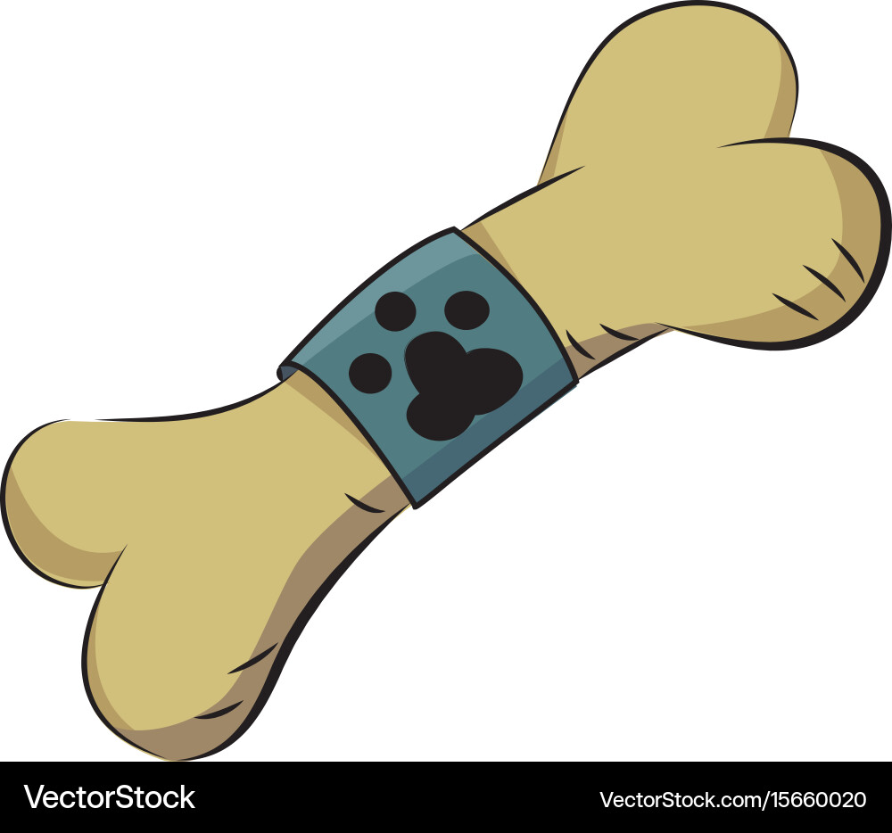 Cartoon image dog bone icon bone symbol Royalty Free Vector