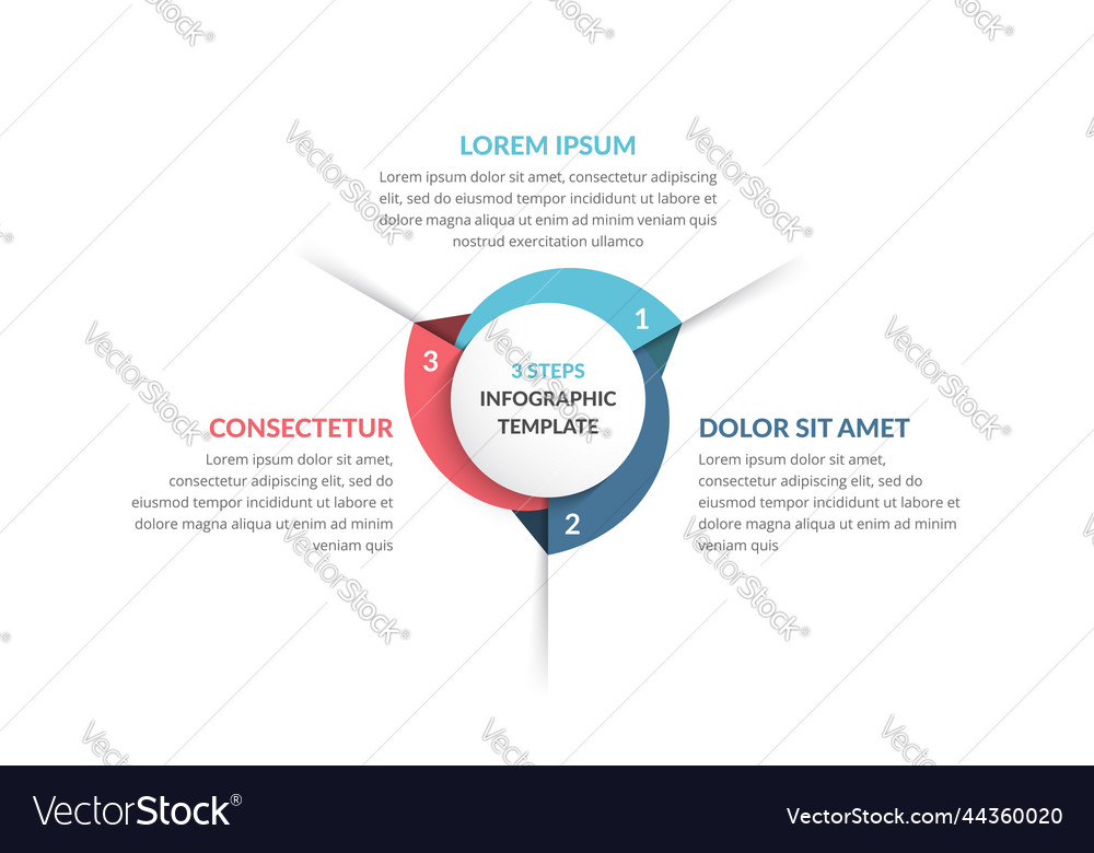 Circle infographics - three elements Royalty Free Vector