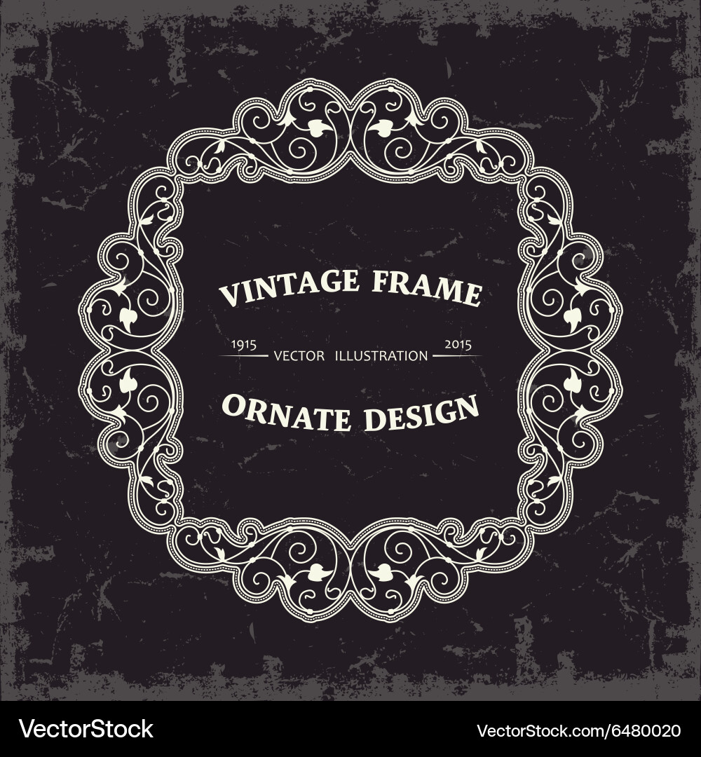 Frame in vintage style Royalty Free Vector Image