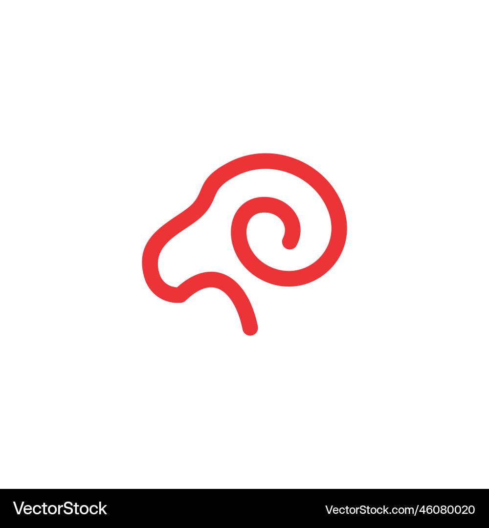 Goat head line icon outline sign Royalty Free Vector Image