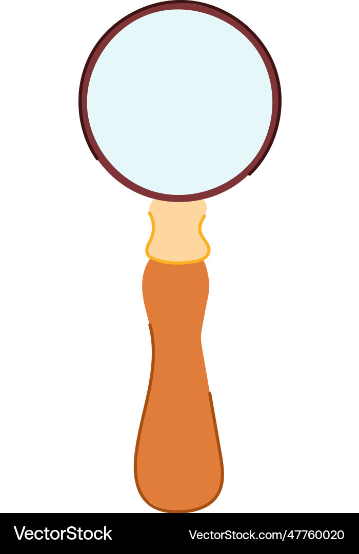 Lens magnifying glass cartoon Royalty Free Vector Image