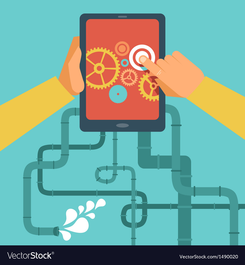 Mobile app development concept Royalty Free Vector Image Mobile app development concept Royalty Free Vector Image