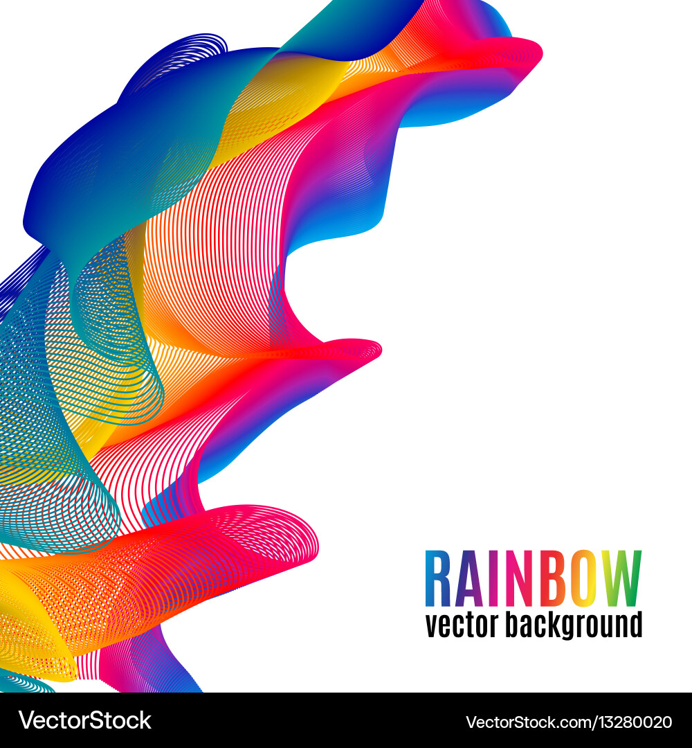 Rainbow lines background Royalty Free Vector Image