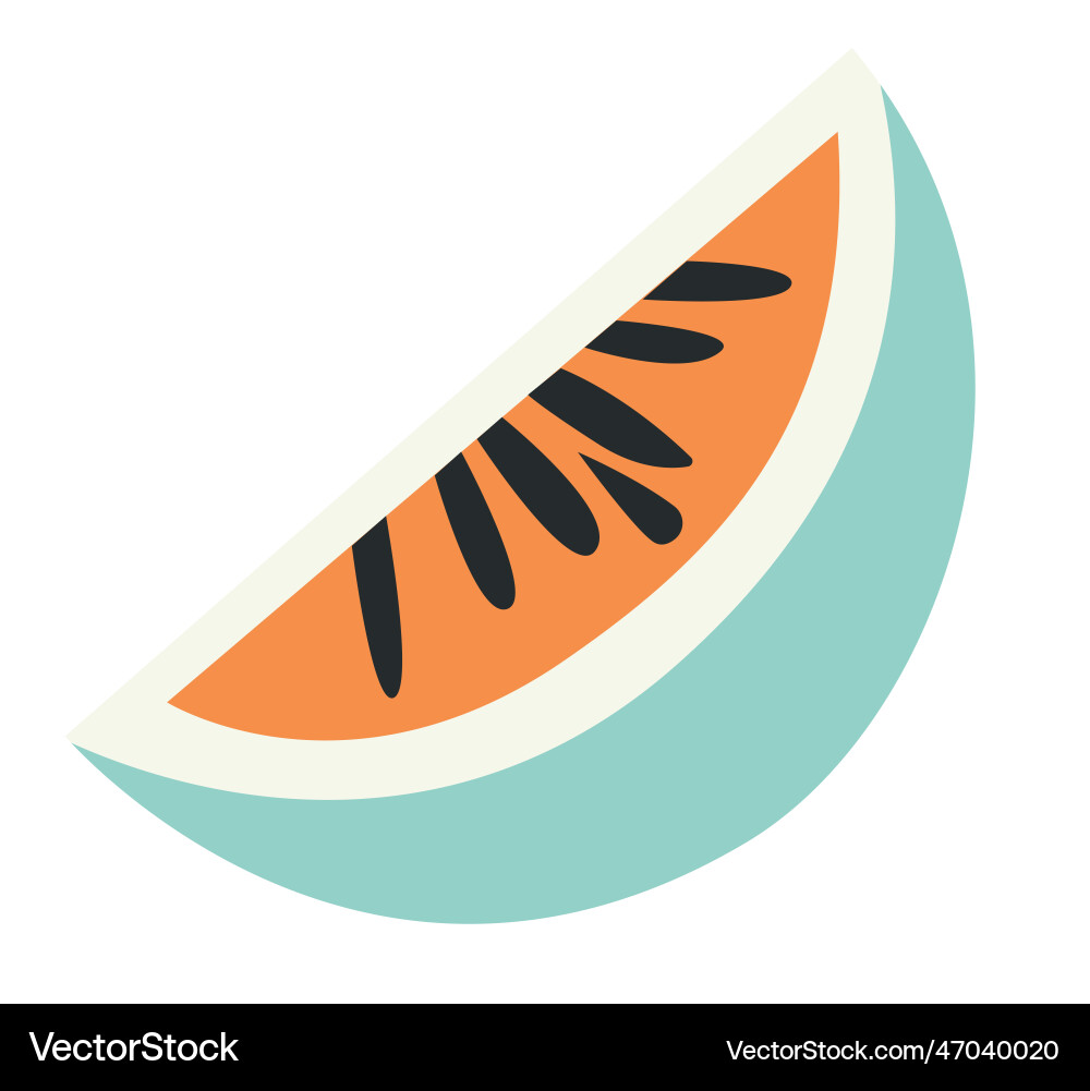 Simple doodle watermelon fruit on white Royalty Free Vector