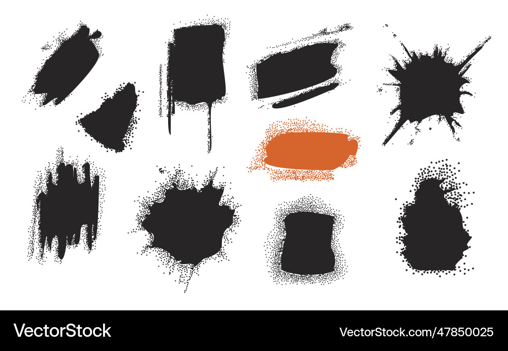 A set of ink blots Royalty Free Vector Image - VectorStock
