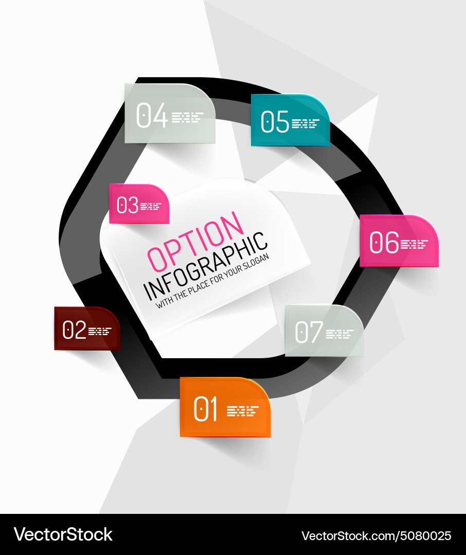 Colorful fresh sticker infographics Royalty Free Vector