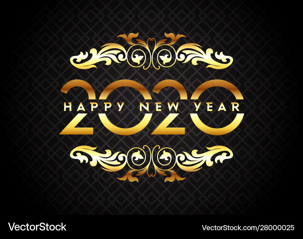 Elegant happy new year design Royalty Free Vector Image