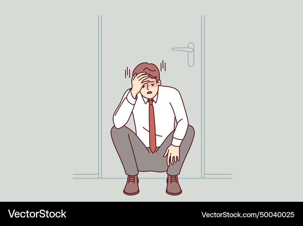 Frustrated businessman feels powerless when learns